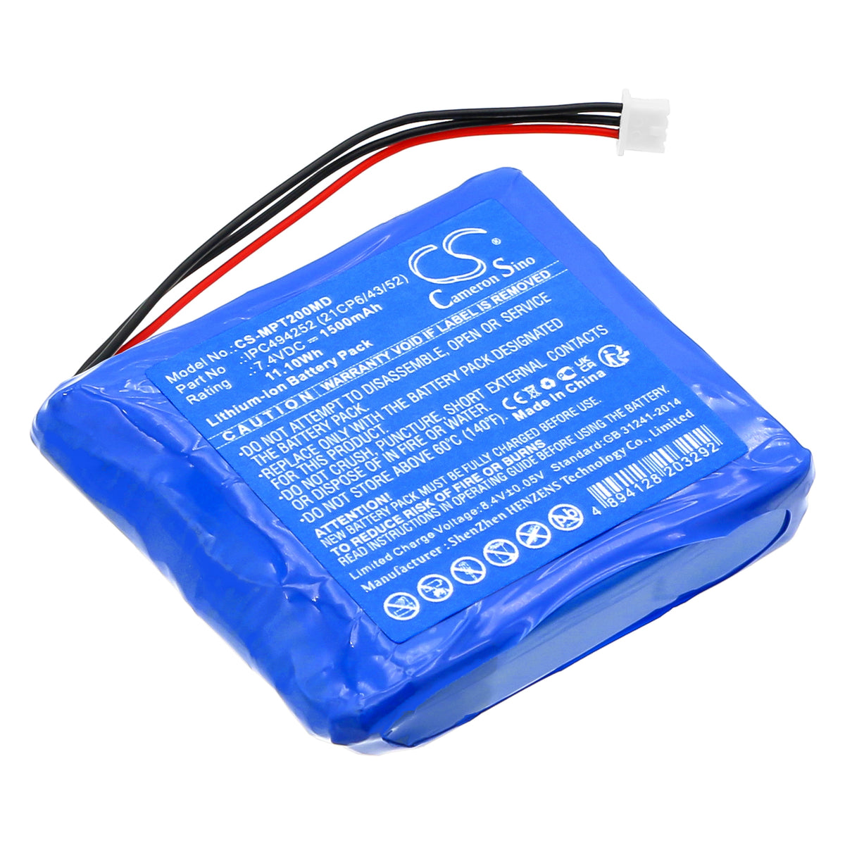 Medcaptain TP-20S Medical Replacement Battery: BatteryClerk.com