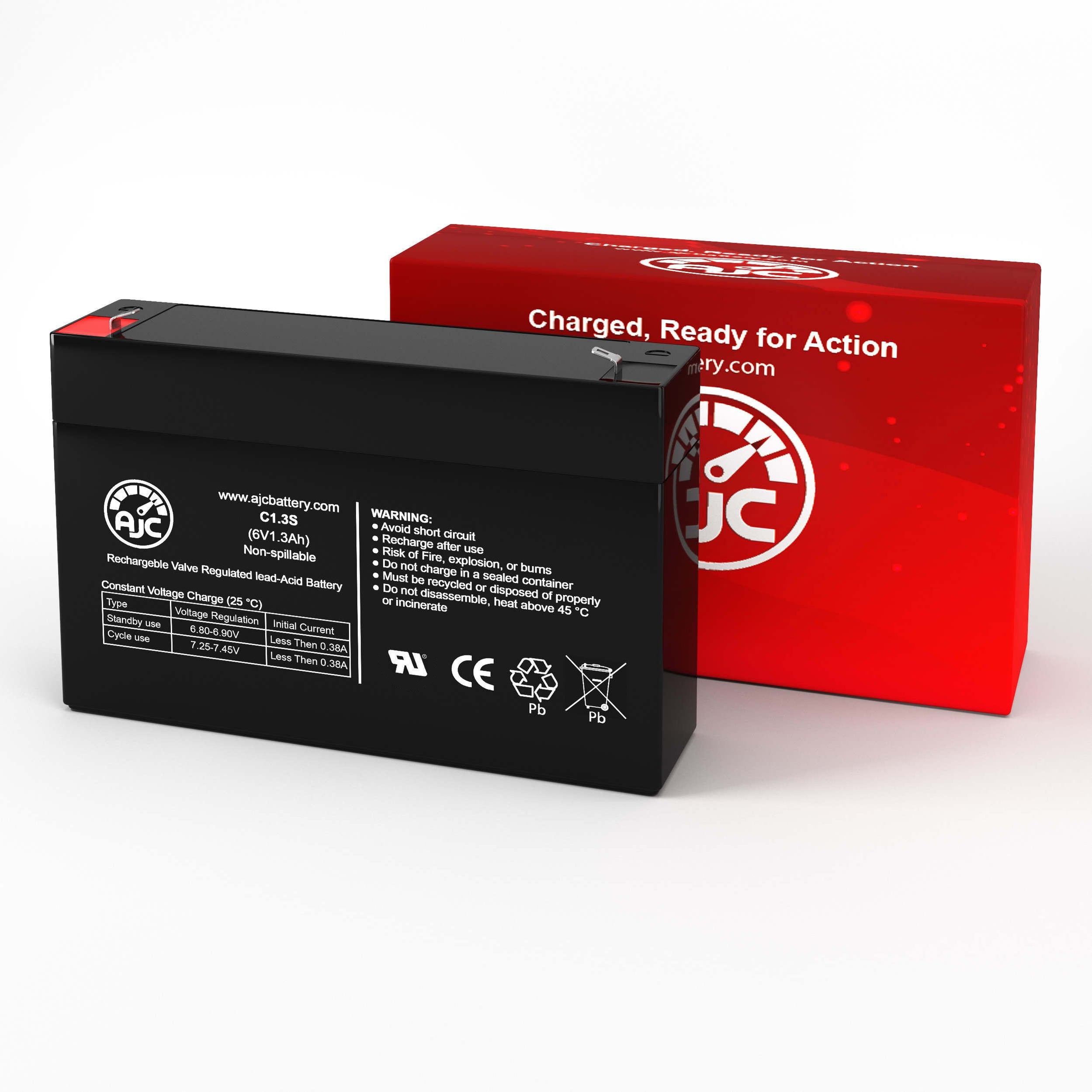 Panasonic LC-R061R3P 6V 1.3Ah Sealed Lead Acid Replacement Battery ...