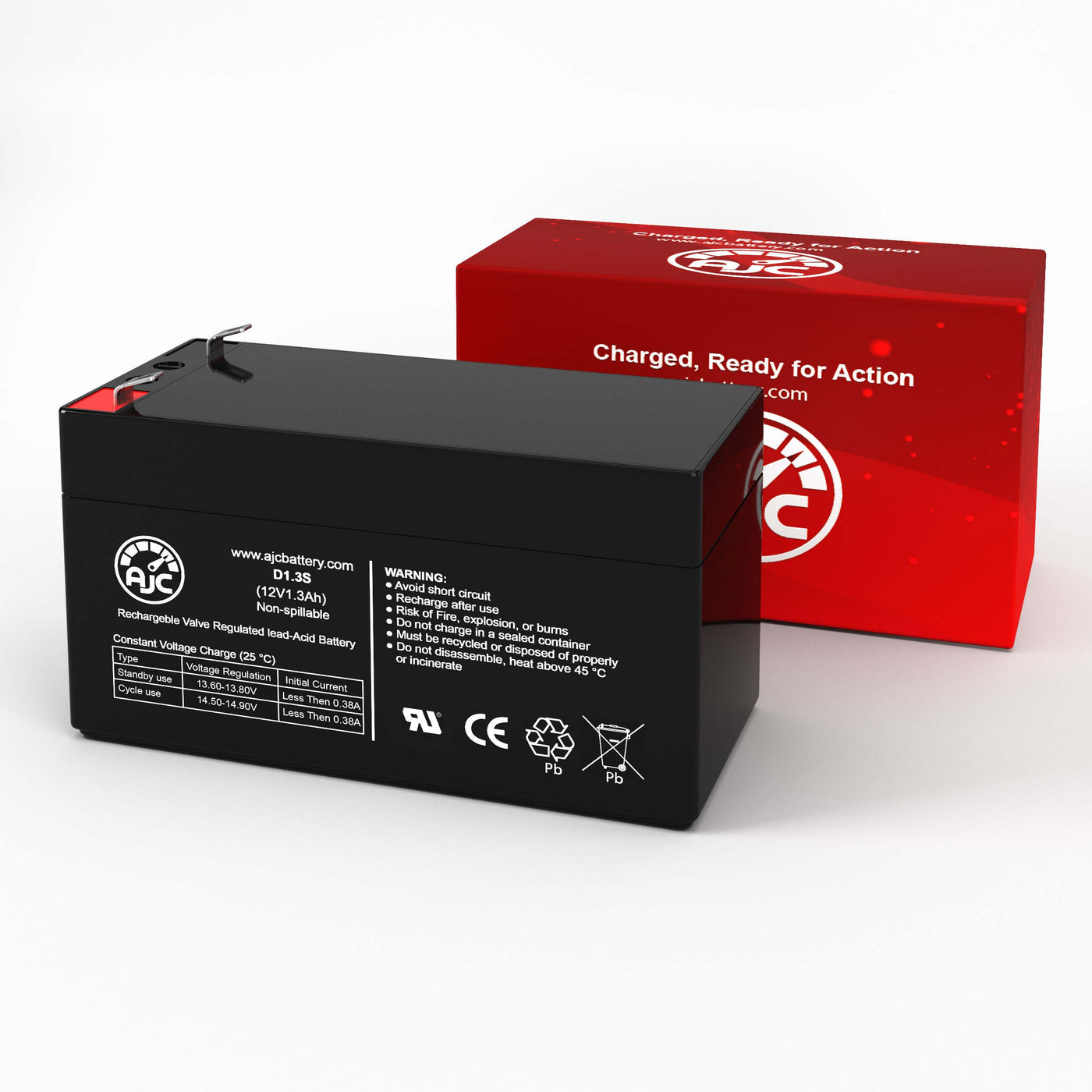 Universal Power Group UB1213 12V 1.3Ah UPS Replacement Battery ...