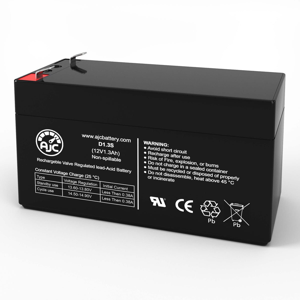 Physio-Control Life Pak 5 Fast Charge 12V 1.3Ah Medical Replacement ...