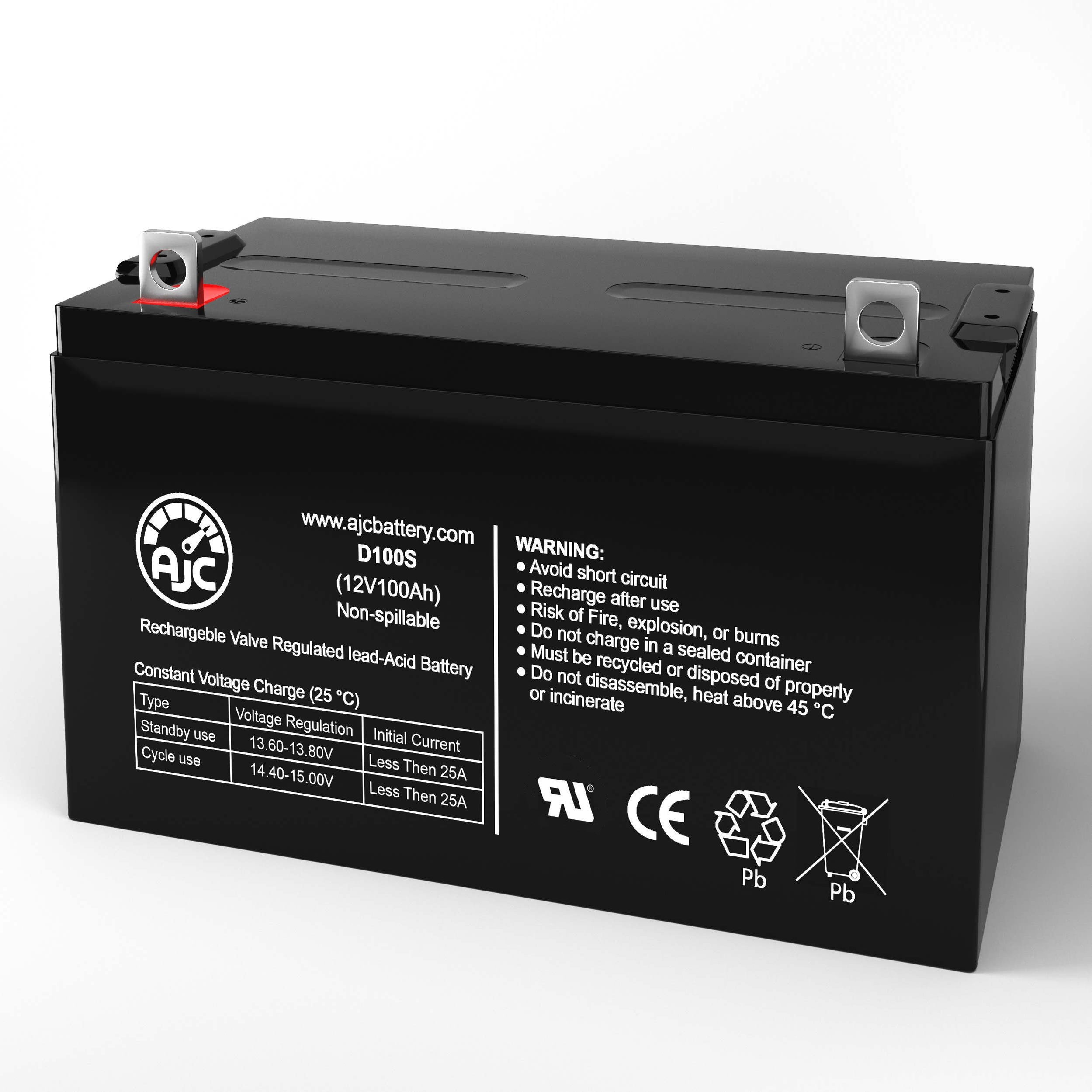 UPG 12 Volts 100 Ah 12V 100Ah Solar Replacement Battery: BatteryClerk.com