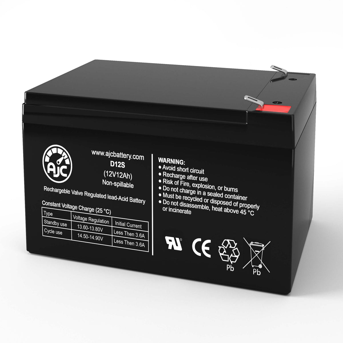 Rascal AutoGo 550 12V 12Ah Wheelchair Replacement Battery: BatteryClerk ...