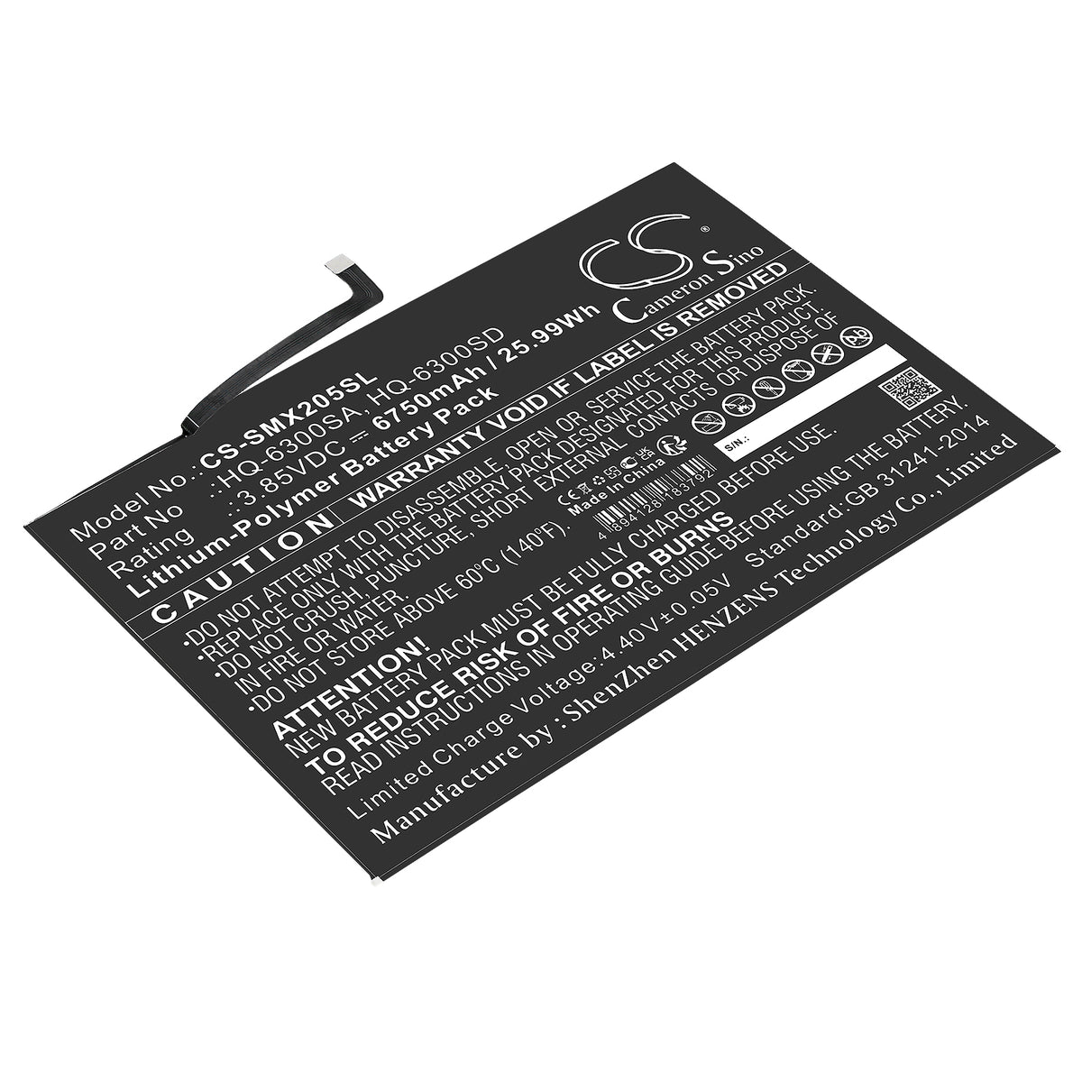 Samsung SM-X200 SM-X205 Tab A8 10.5 Tablet Replacement Battery ...