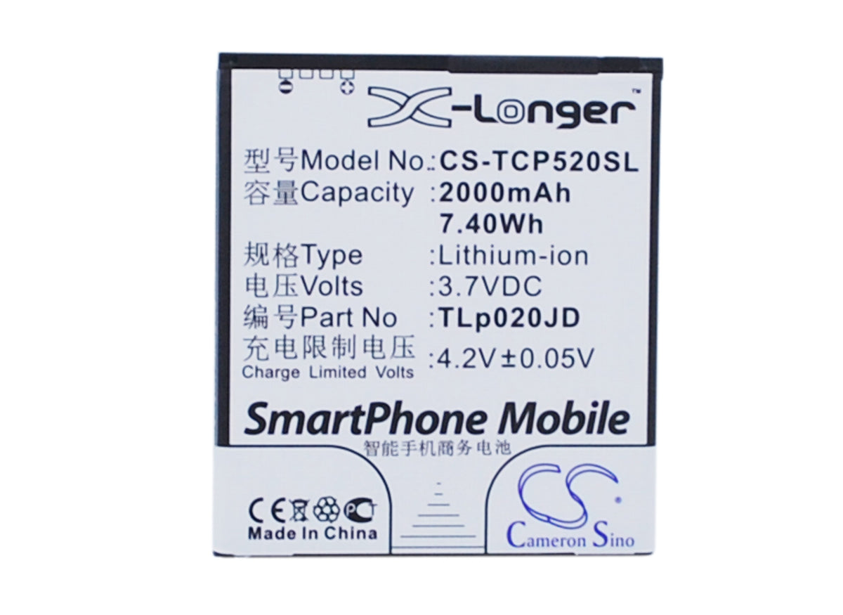TCL P520L,P518L,P5201,P5181 Mobile Phone Replacement Battery ...