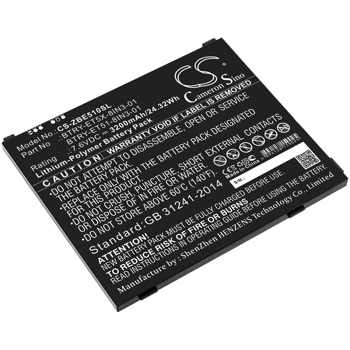 Zebra ET51 ET51 Windows OS ET51AE-W12E ET51AT-W12E Replacement Battery ...